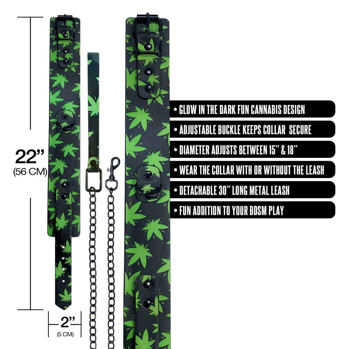 Stoner Vibes, Chronic Collection, Glow In The Dark, Collar & Leash – THES