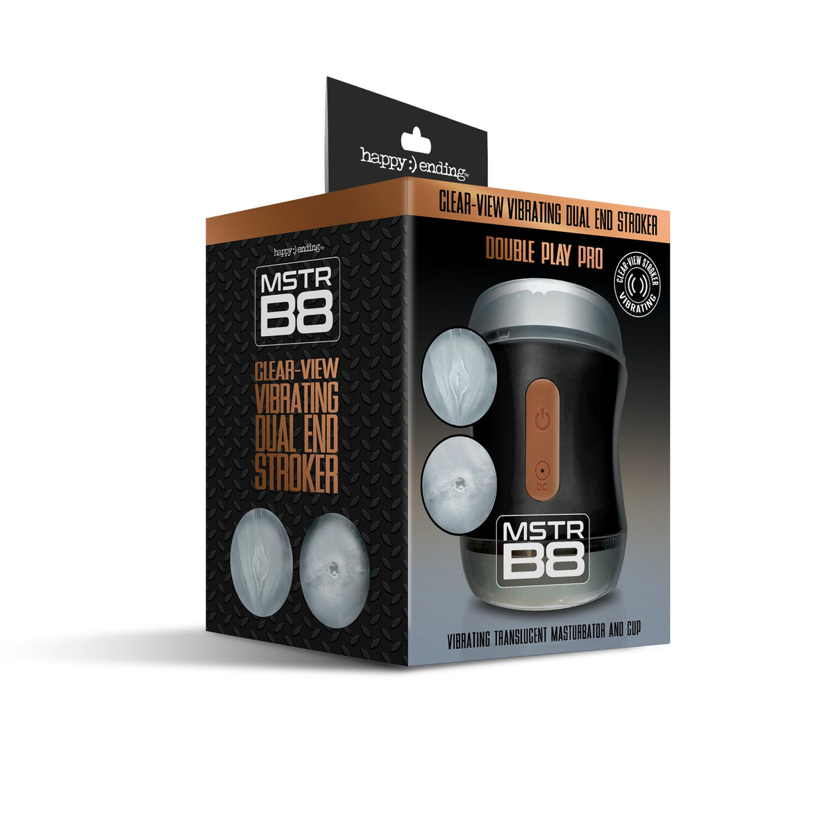 MSTR B8 Clear-View Vibrating Dual End Stroker, Double Play Pro – THES